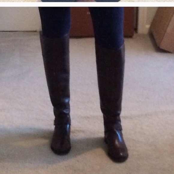 Coach | Shoes | Chestnut Dark Brown Coach Madeline Boots W Zipper ...